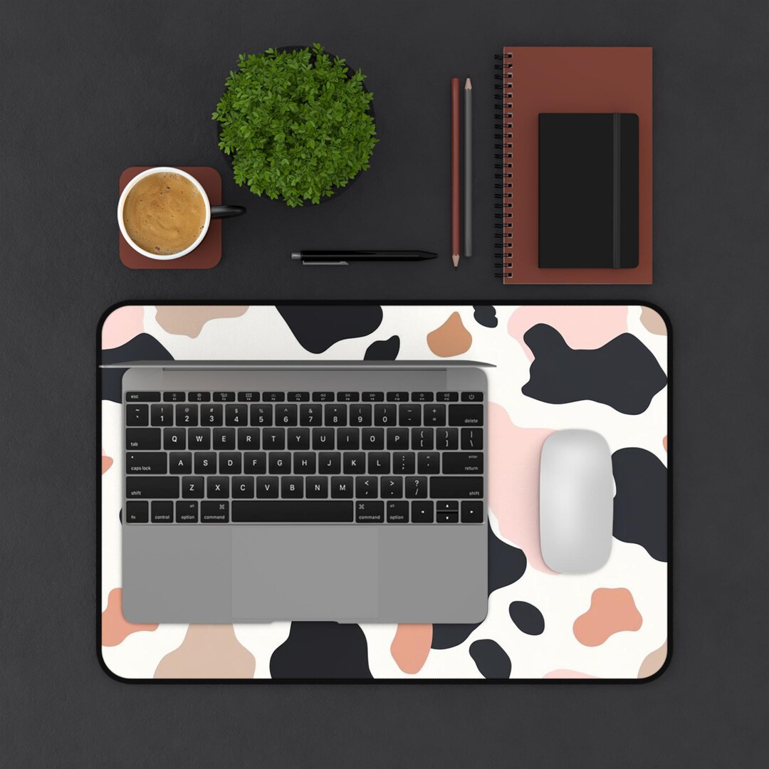 Cow Print Desk Mat - Etsy