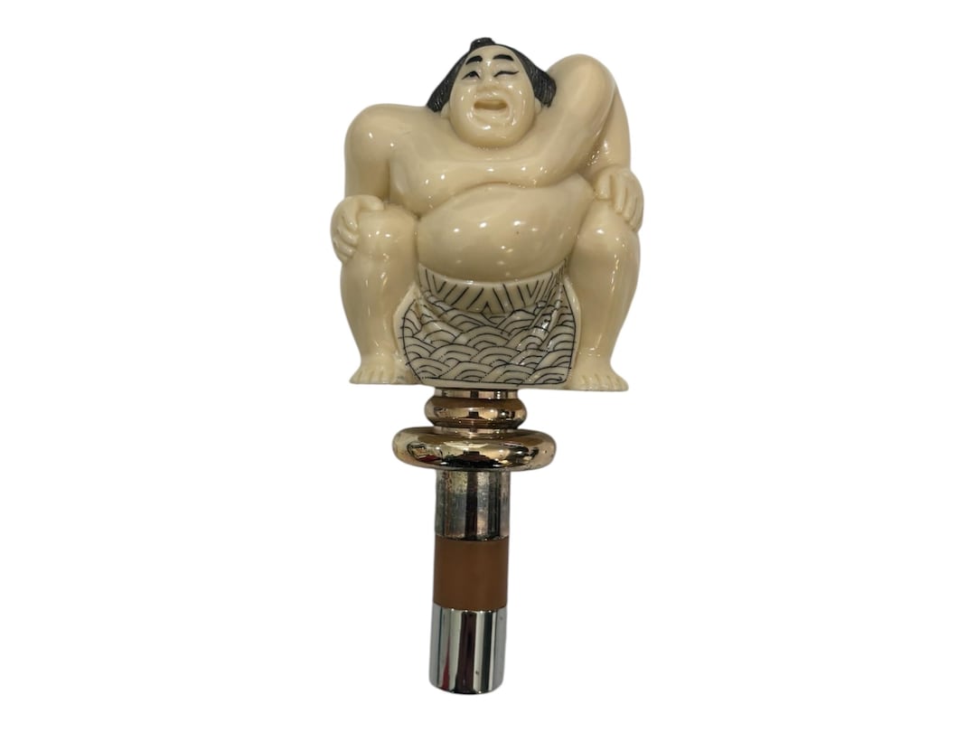 Sumo Wrestler Wine Stopper by Hans Turnwald Unique Vintage Barware - Etsy