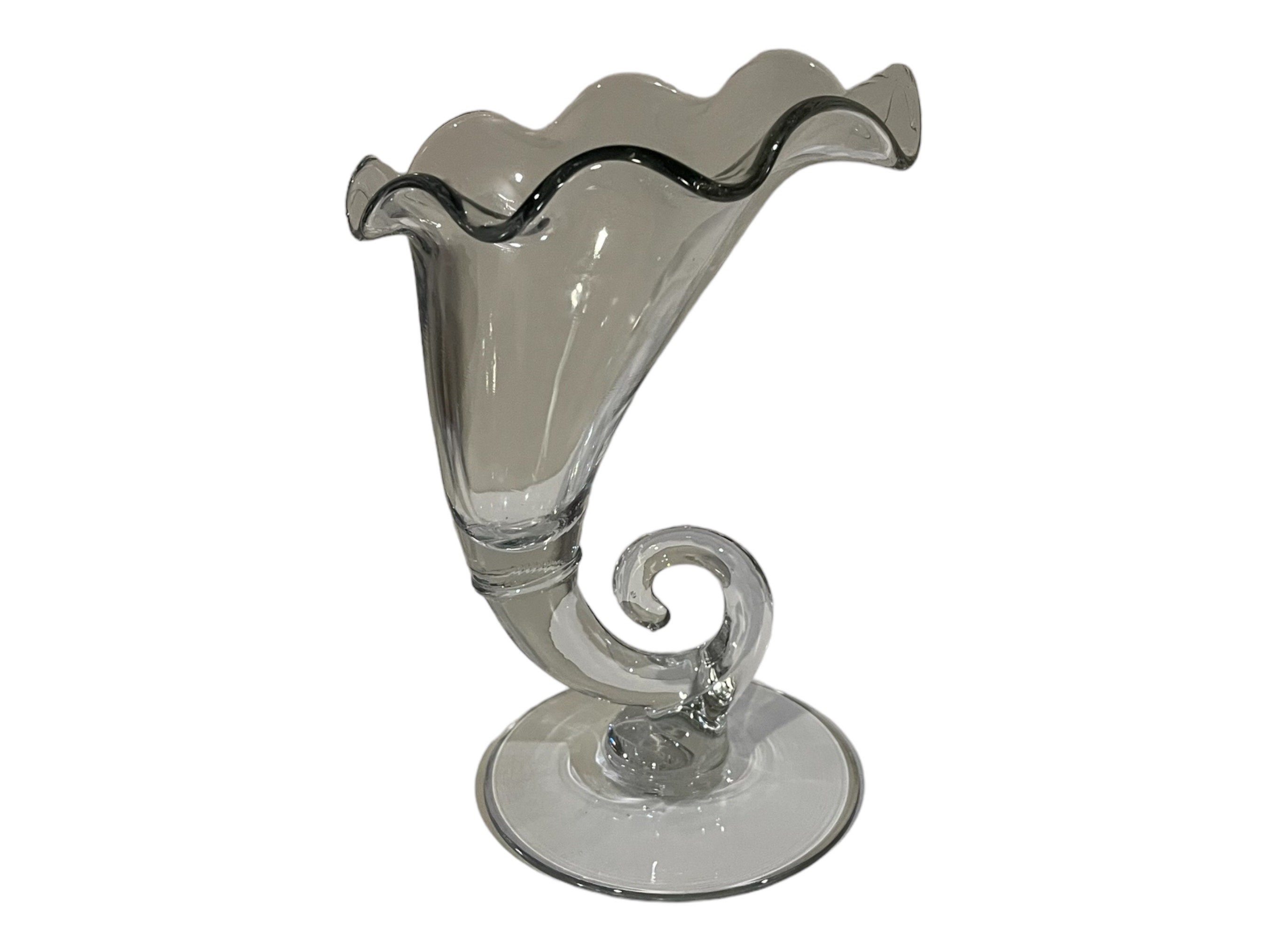 Vintage 9 Cornucopia Vase Pristine stem 1936 by - Etsy