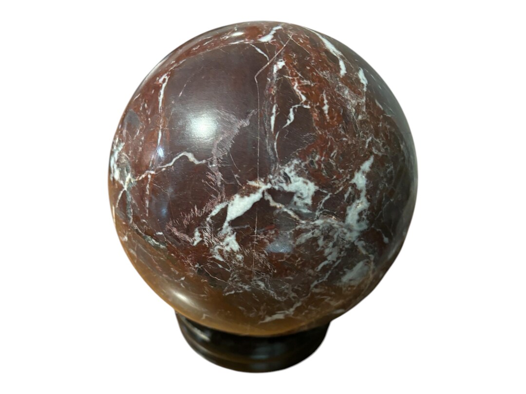 Stone Sphere Ball Red Brown Large Sphere Ball 6" H 10 Lbs - Etsy