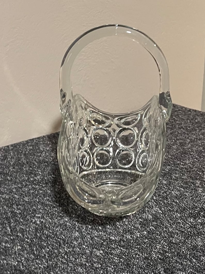 Antique Glass Easter Basket: Bulls Eye Pattern, Bellaire Goblet Co. - Etsy