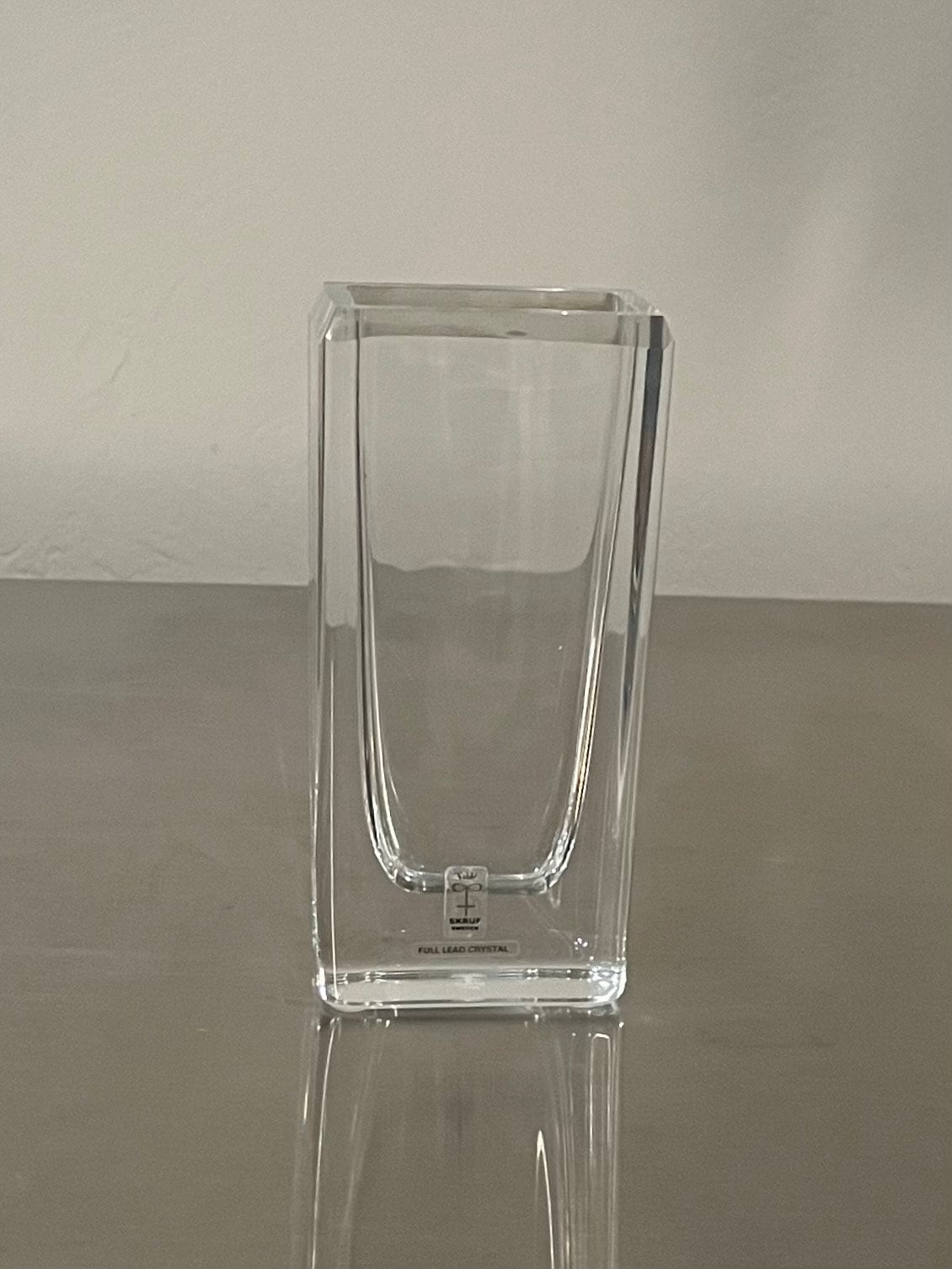 Skruf Sweden Full Lead Crystal Vase Signed Edenfalk and - Etsy