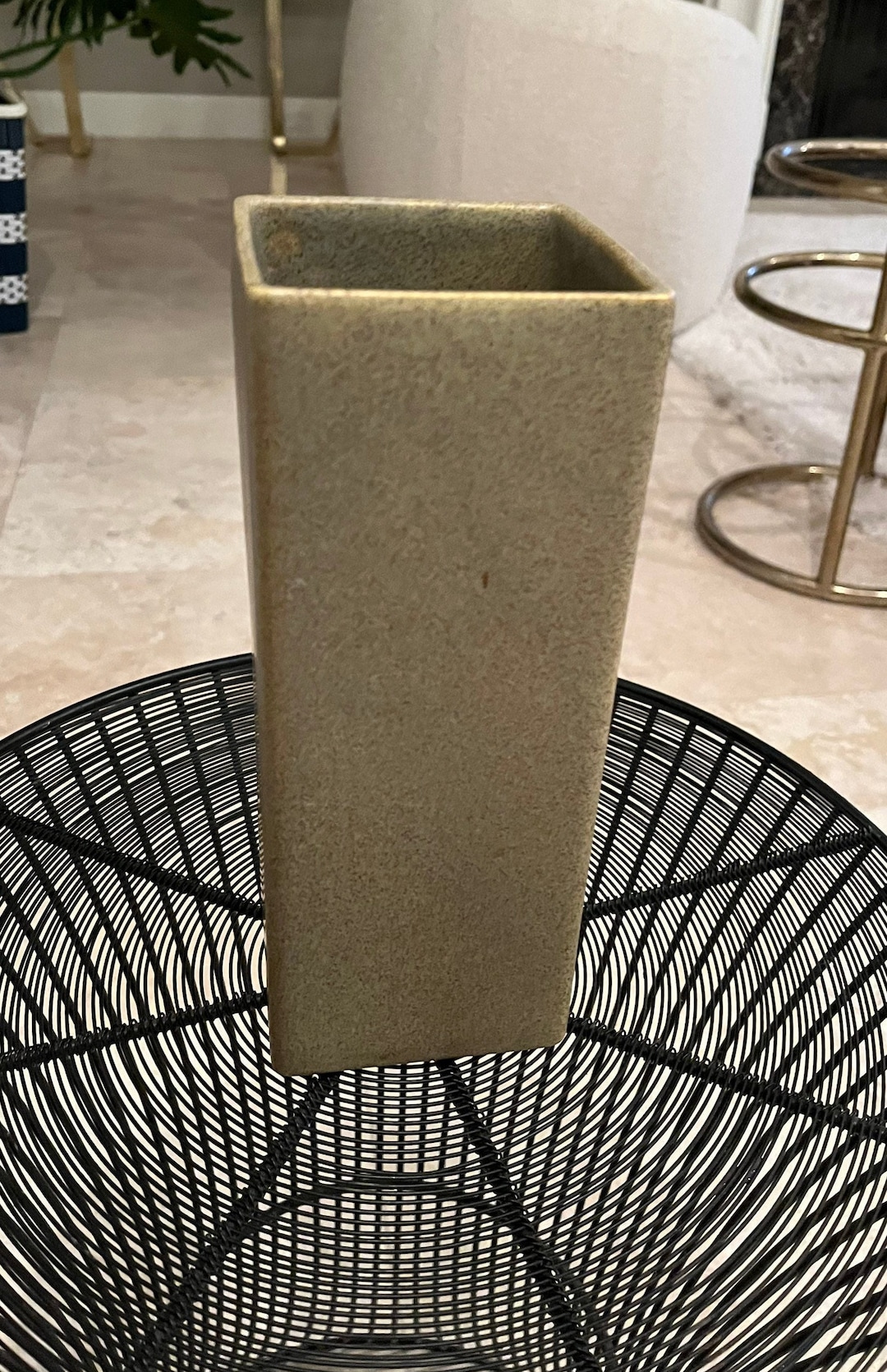 Vintage Mccoy Floraline Vase Matte Green, Square Vase 9 1/2 Tall - Etsy