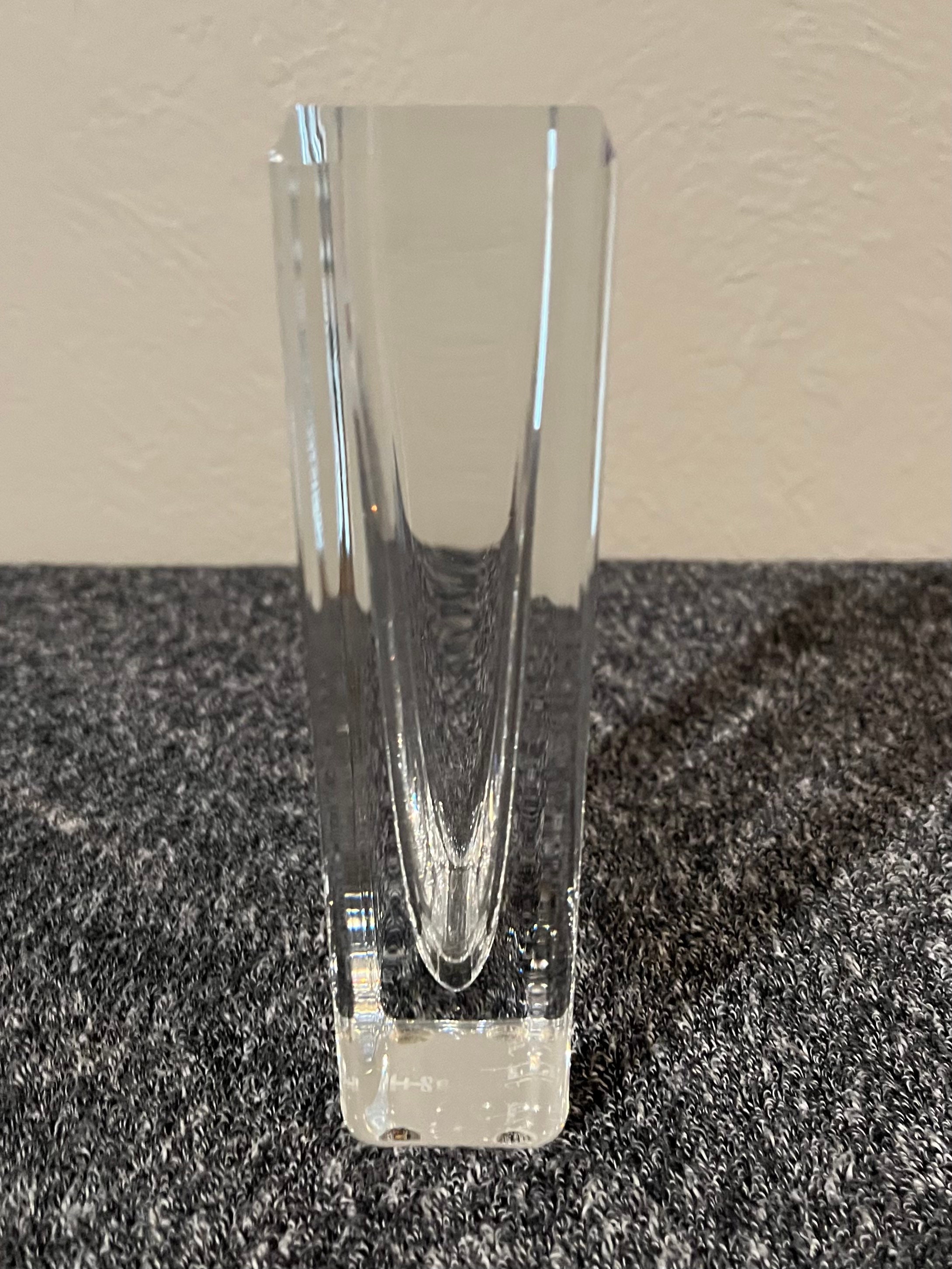 Skruf Sweden Full Lead Crystal Vase Signed Edenfalk and - Etsy