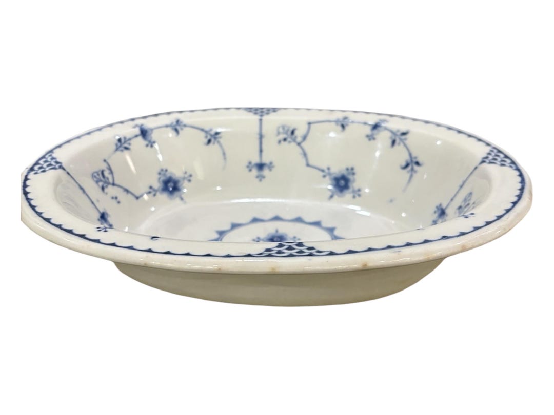 Furnival Pottery Oval Vegetable Serving Dish Denmark Pattern 8 5/8 ...