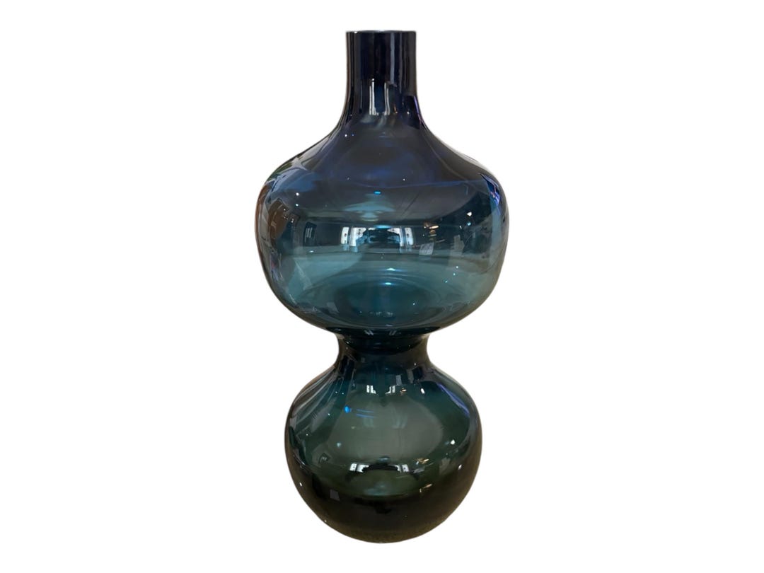 Tropico Decanter Blue Vase by Pukeberg Sweden Vintage Curvy Female Form ...