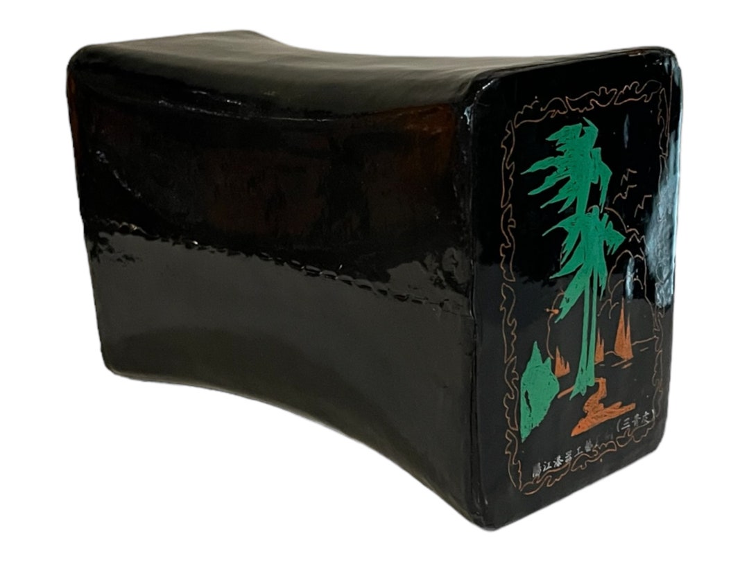 Japanese Takamakura Head Rest Pillow Base Lacquered Wood Geisha Pillow ...