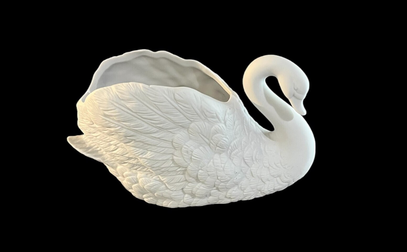 Vintage FTD Swan Planter 1980's White Matte Swan Planter - Etsy