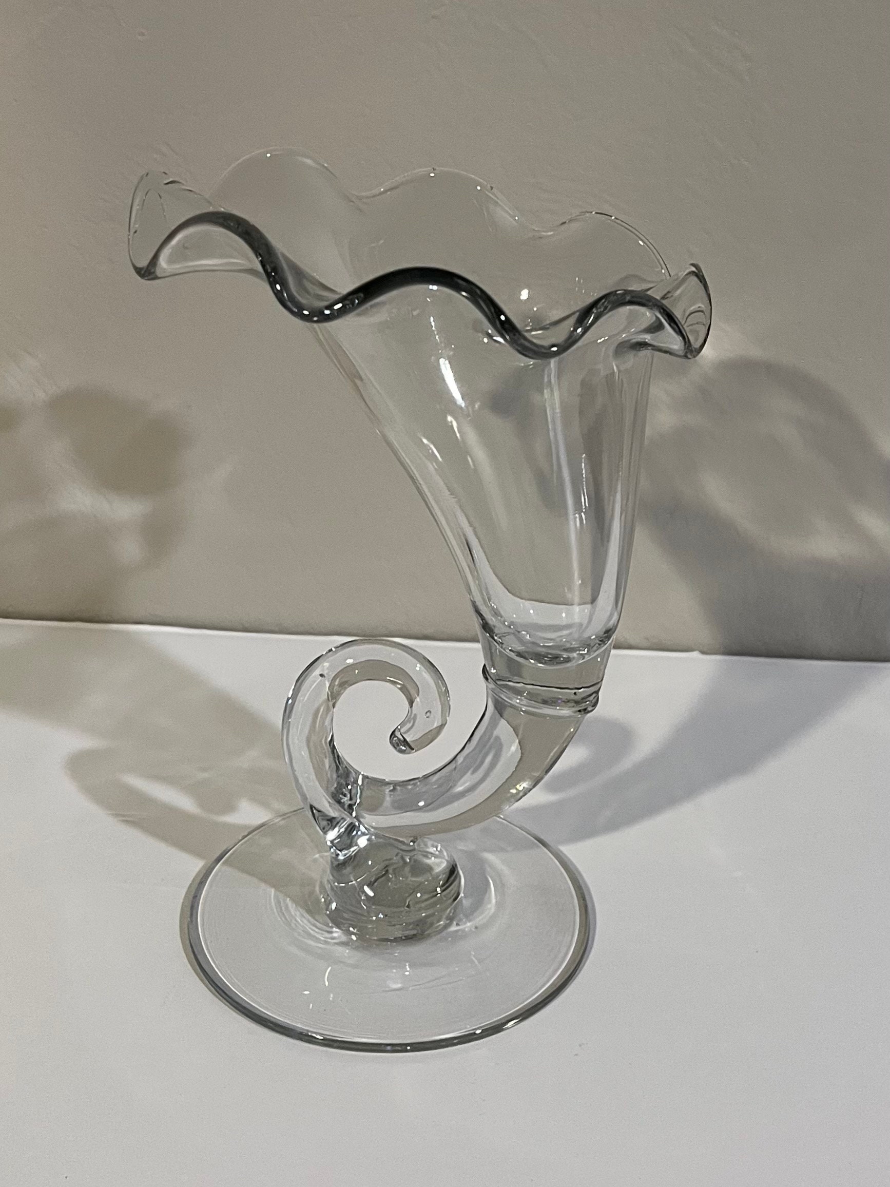 Vintage 9 Cornucopia Vase Pristine stem 1936 by - Etsy