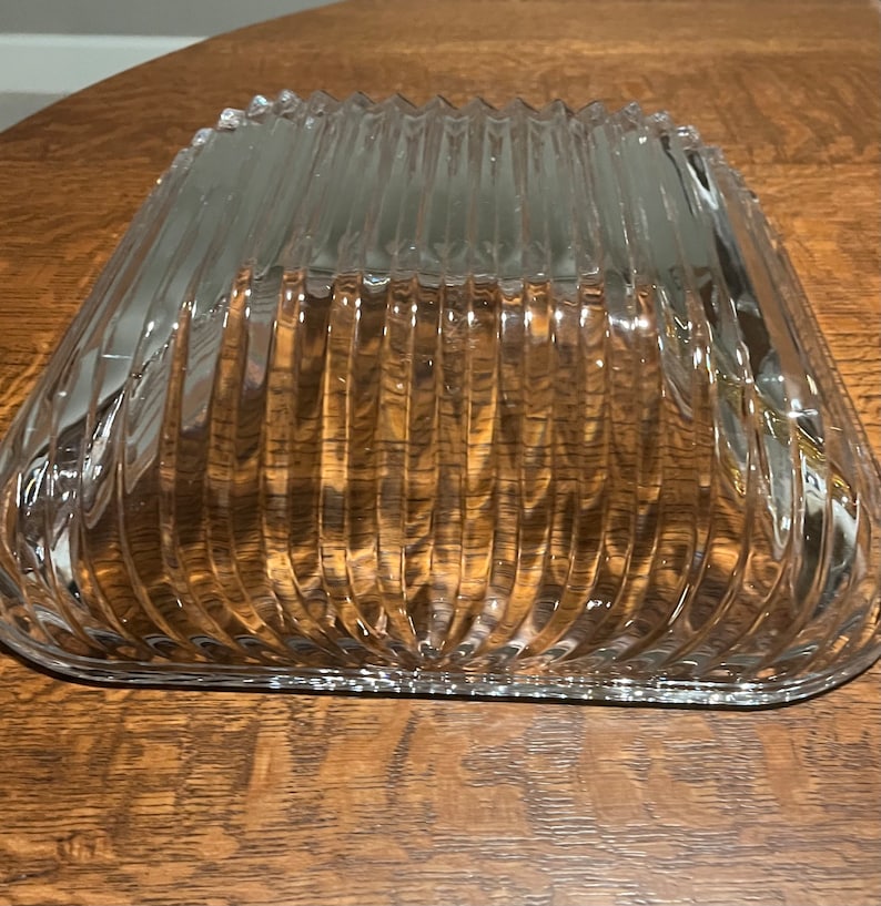 Villeroy & Boch Quadra Crystal Glass Square Ribbed 12 Serving Bowl ...