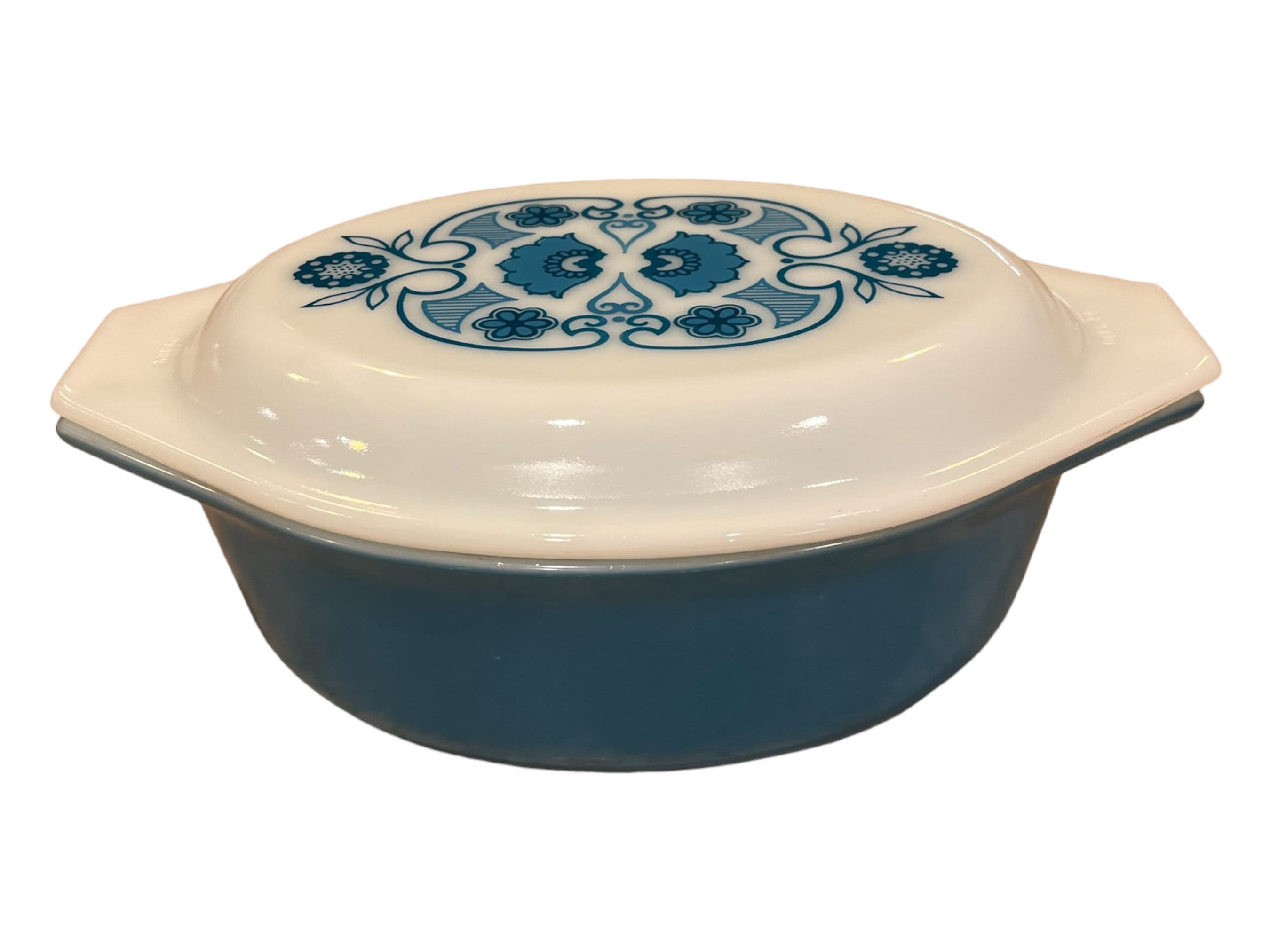 Pyrex Horizon Blue 1 1/2 Quart Oval Pyrex Casserole Dish 043 - Etsy