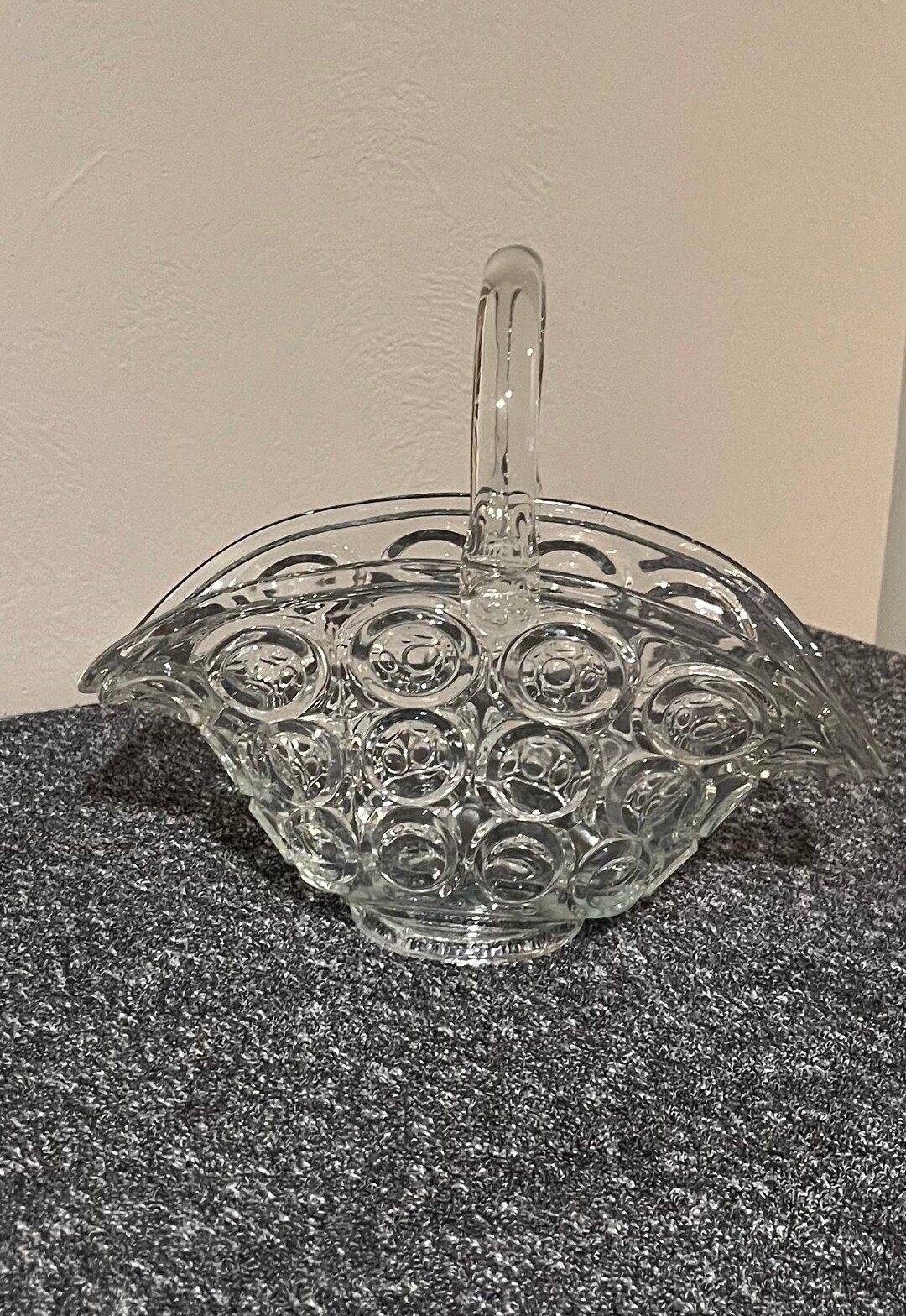 Antique Glass Easter Basket: Bulls Eye Pattern, Bellaire Goblet Co. - Etsy