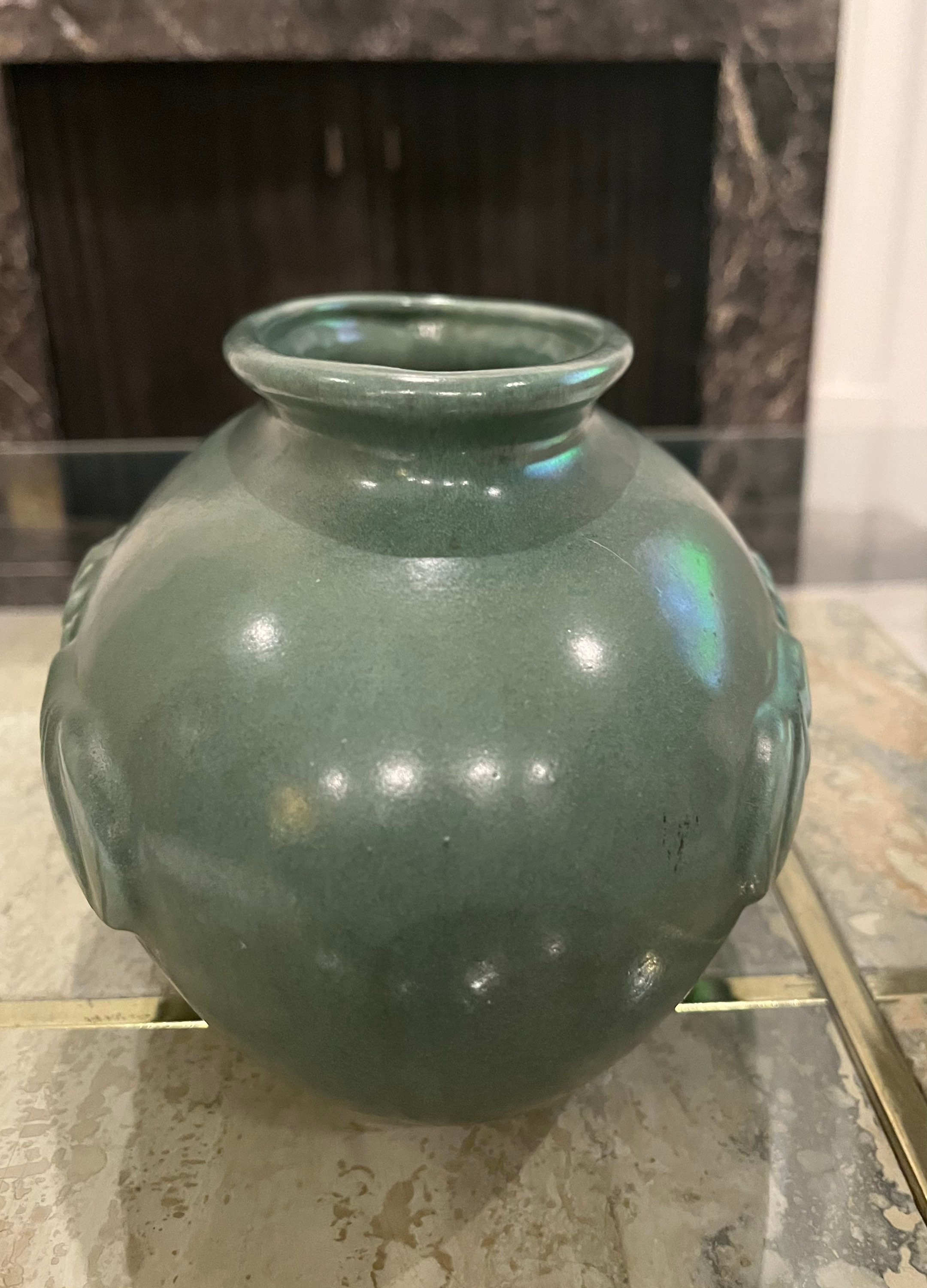 Vintage Royal Haeger Pottery Oval Sage Green Glaze Planter Vase 2002 Etsy