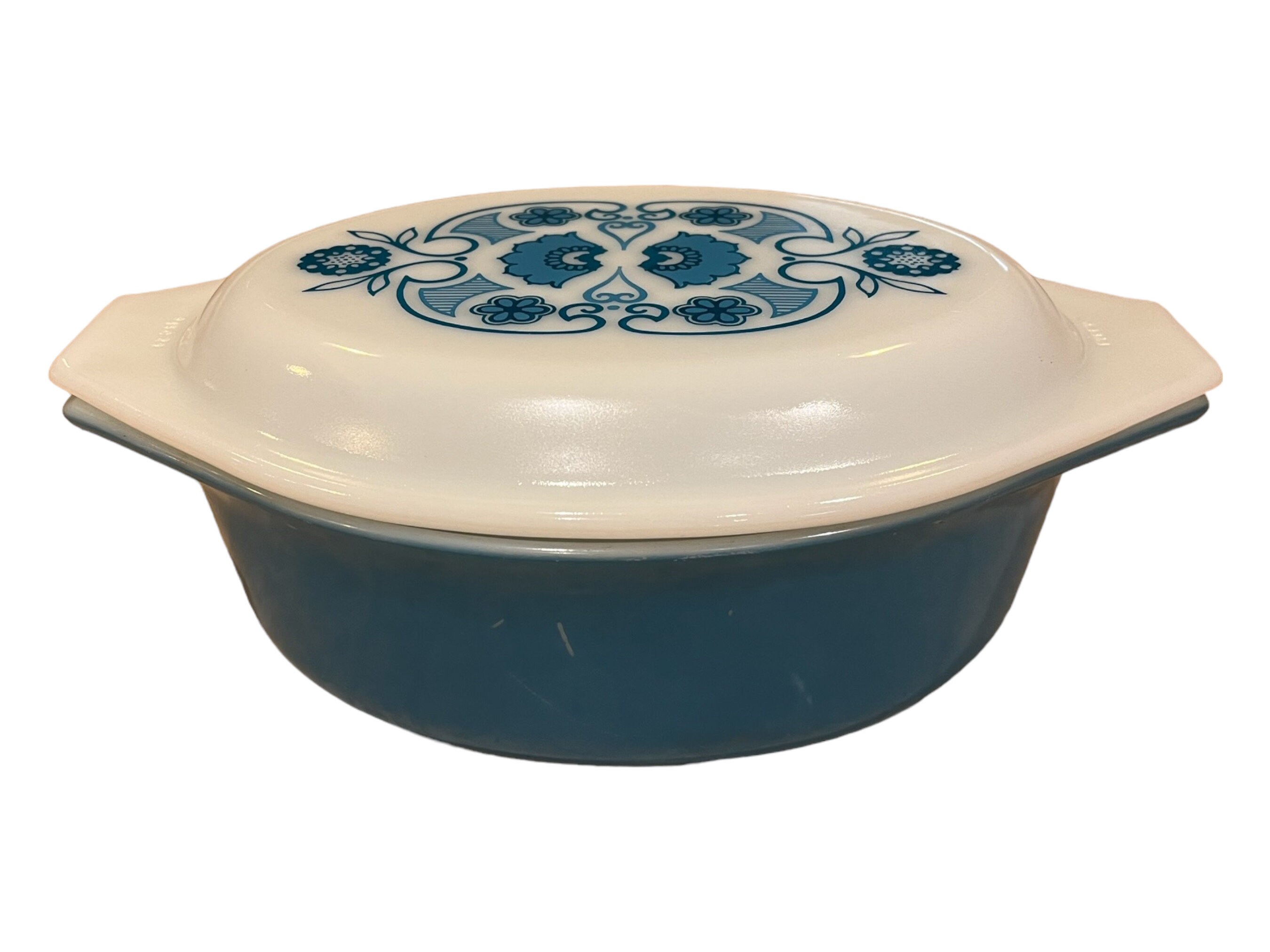 Pyrex Horizon Blue 1 1/2 Quart Oval Pyrex Casserole Dish 043 ...