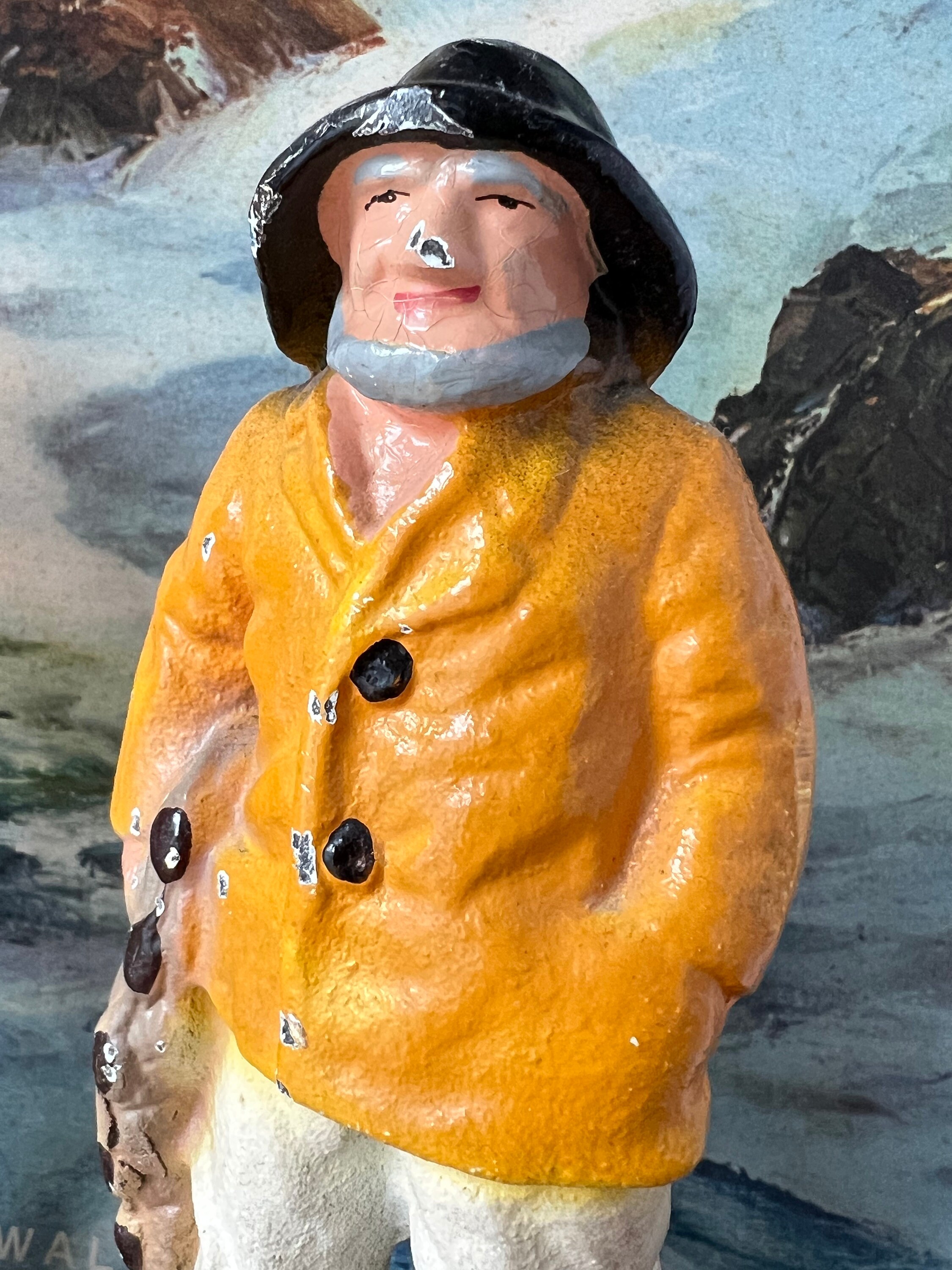 Pair of Vintage 1920s Littco Cast Iron Fishermen Nautical Home Decor ...