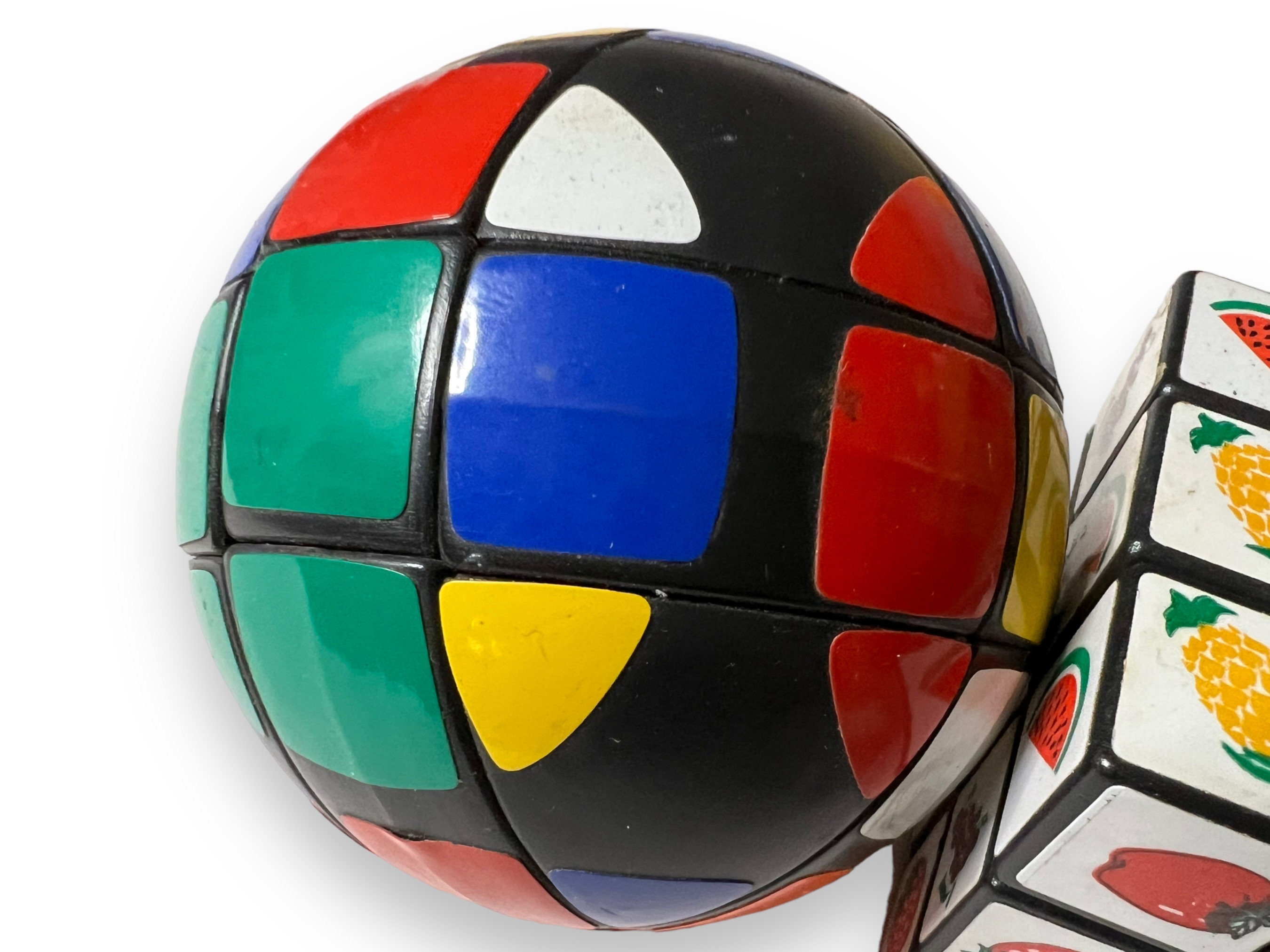 Vintage Pair of Rubiks Cubes: Round Sperical and Fruit Themed - Etsy