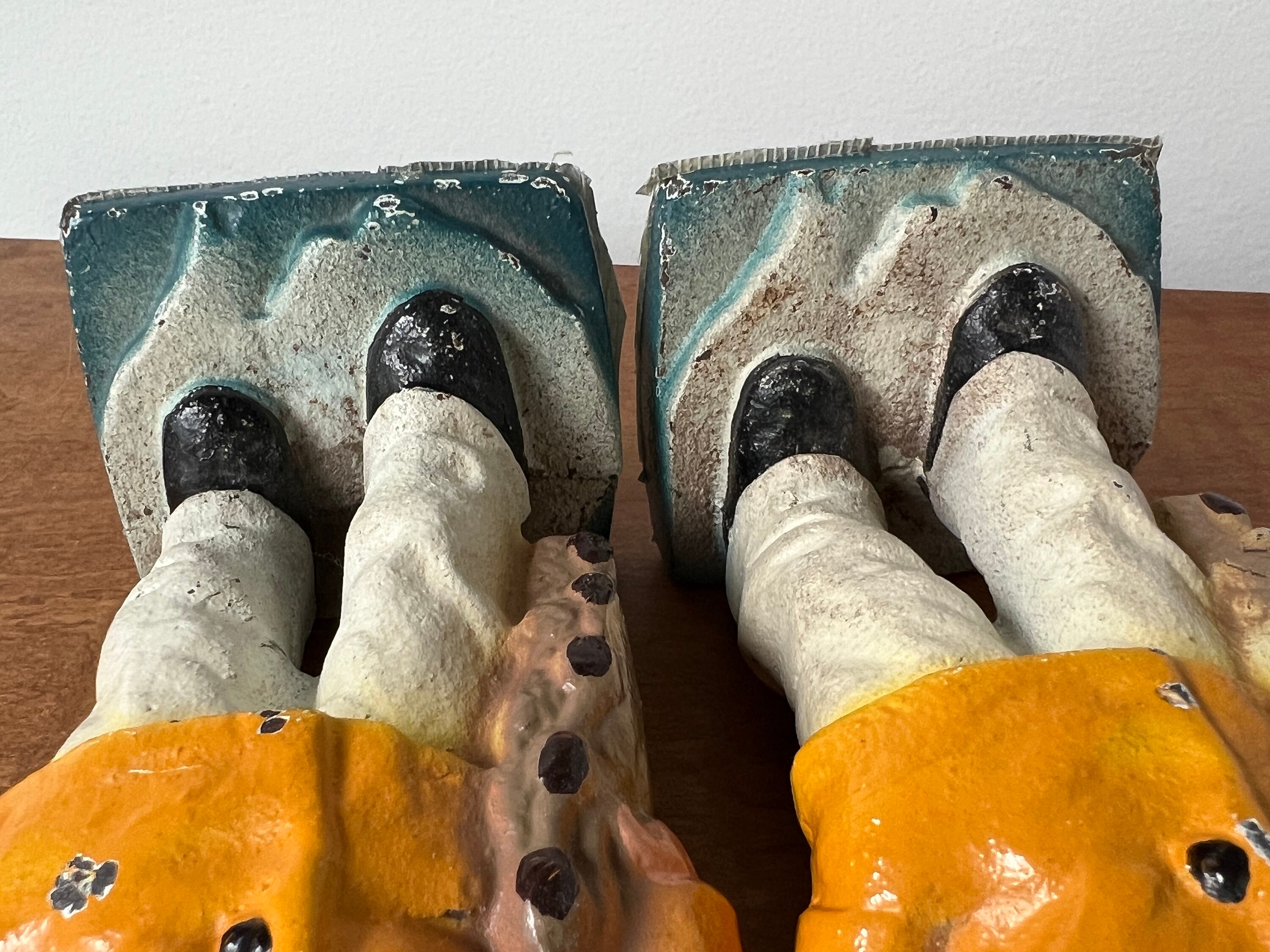 Pair of Vintage 1920s Littco Cast Iron Fishermen Nautical Home Decor ...