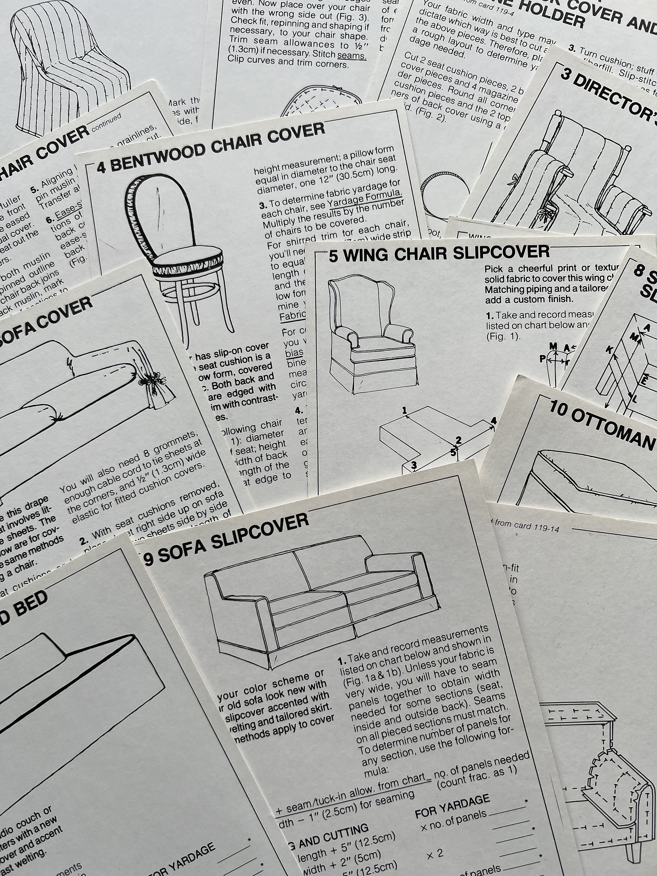 Vintage Home Decor Sewing Patterns and Instructions: - Etsy