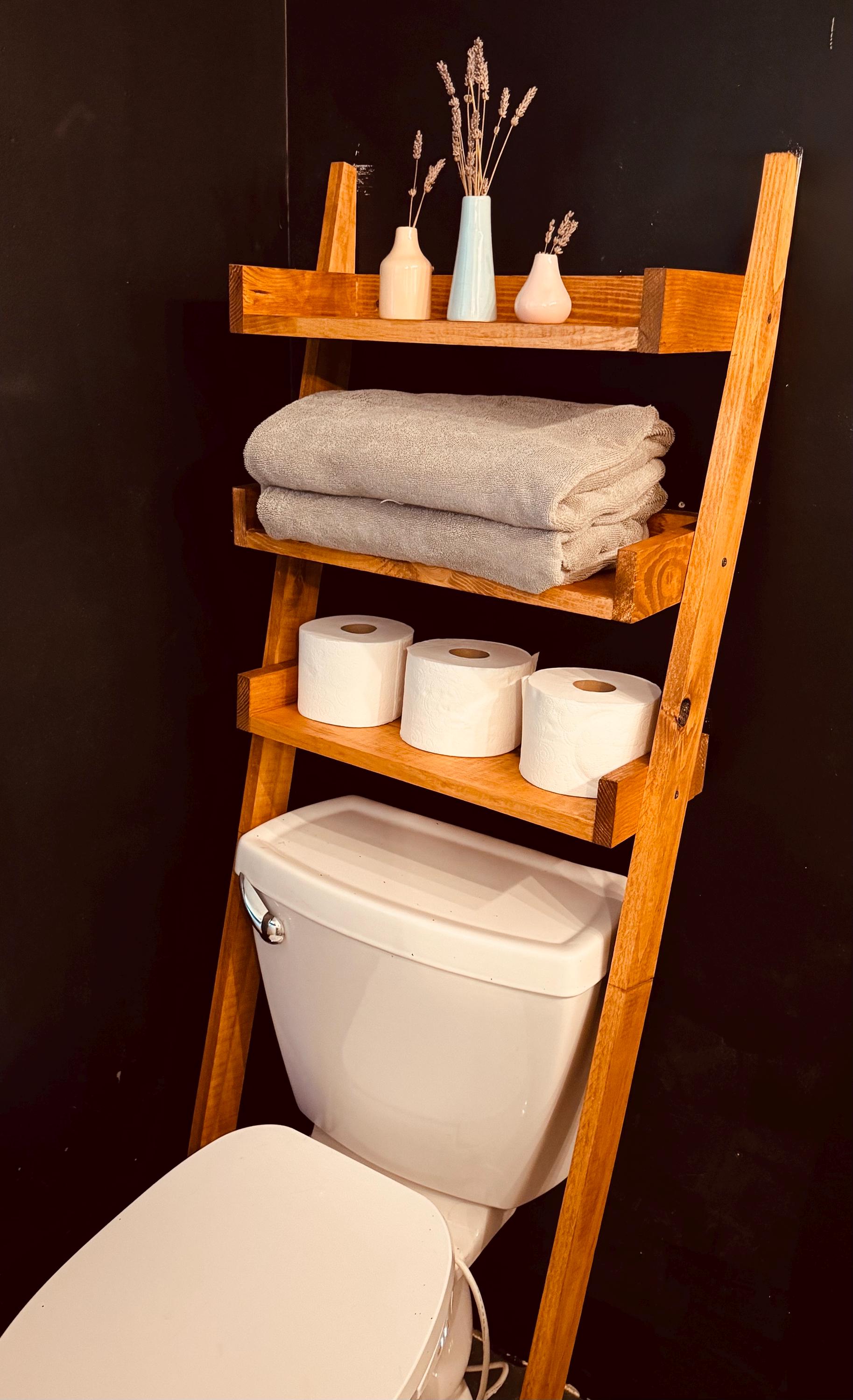 Bathroom Shelf Behind Toilet Shelf Ladder Shelf - Etsy
