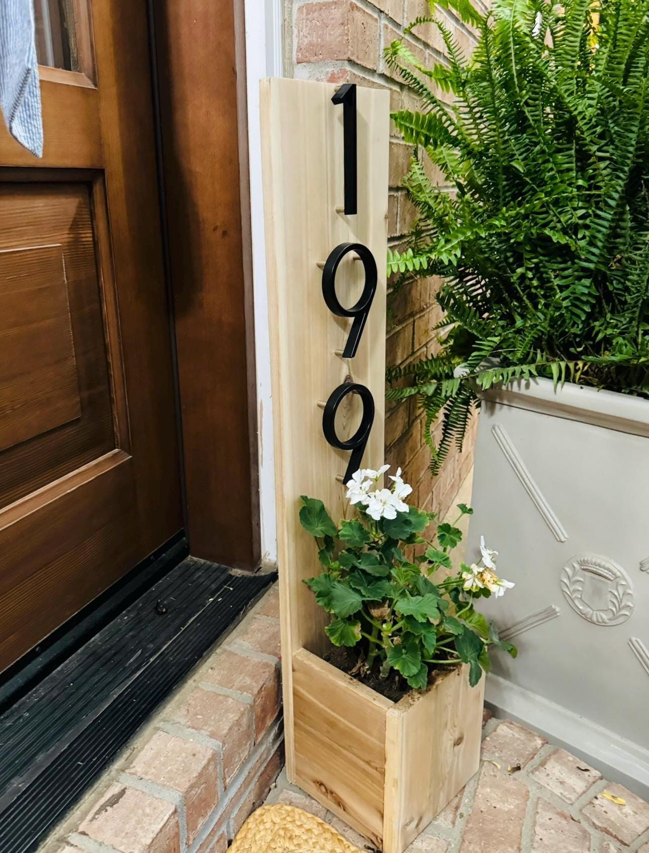 Planter Box Address Sign - Etsy
