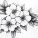Black & White Japanese Cherry Blossoms Drawing - Dotwork Tattoo ...