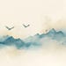Watercolored Snowy Mountains, Printable Wall Art, Housewarming Gift ...