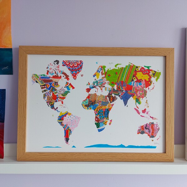 A1 World Map Poster - Etsy UK
