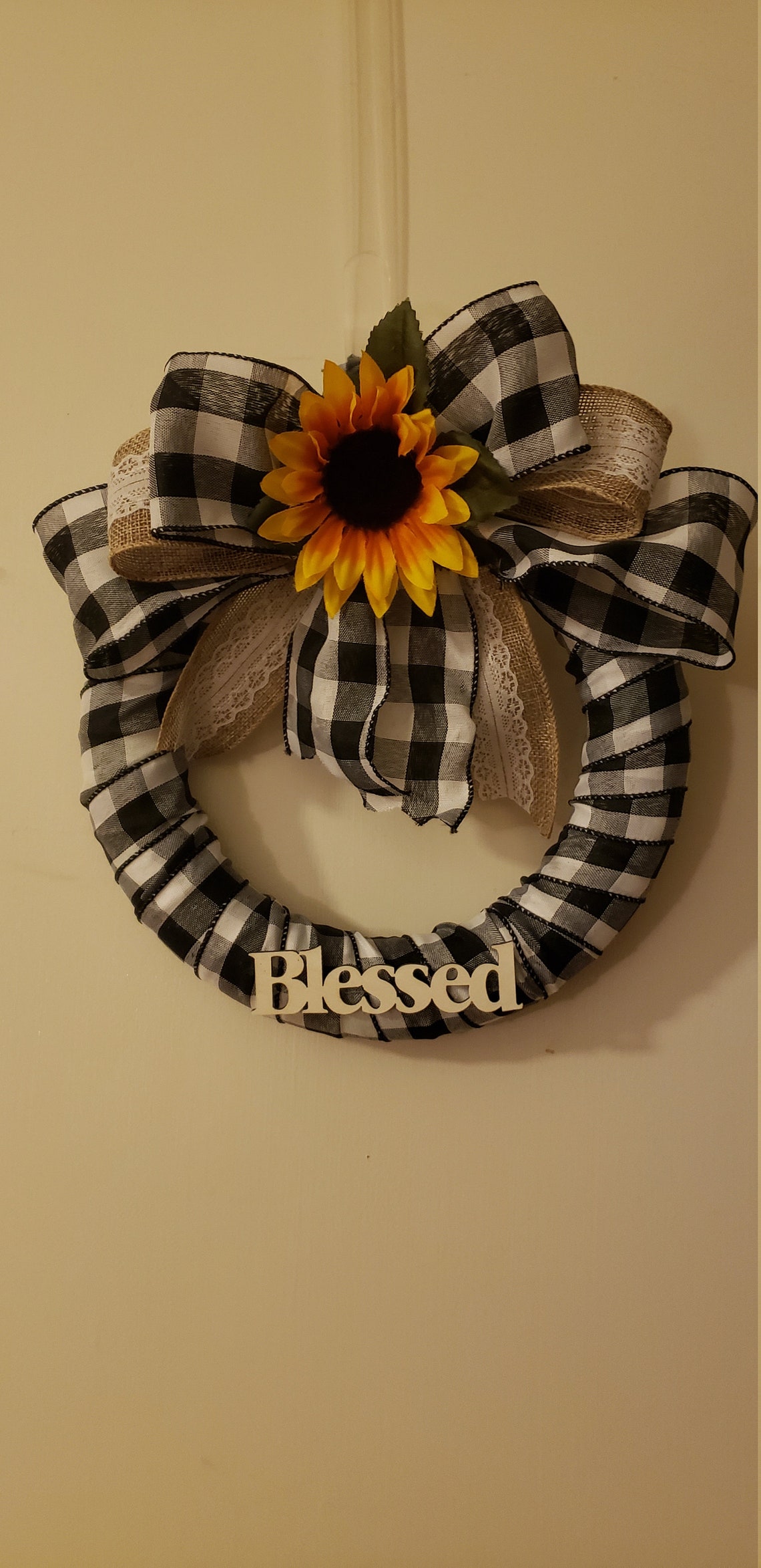 Buffalo Sunflower Wreath - Etsy