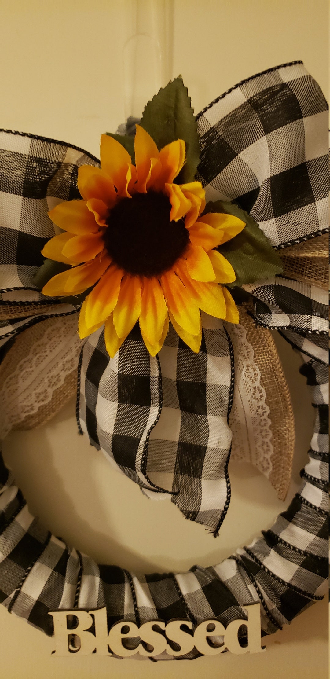 Buffalo Sunflower Wreath - Etsy