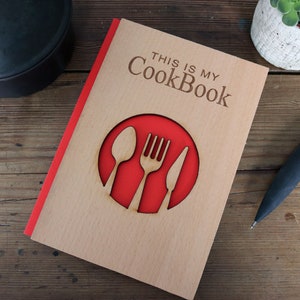 Personalized Recipe Book, Blank Recipe Book, Wooden Recipe Book, Custom ...