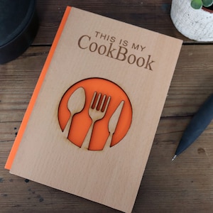 Personalized Recipe Book, Blank Recipe Book, Wooden Recipe Book, Custom ...