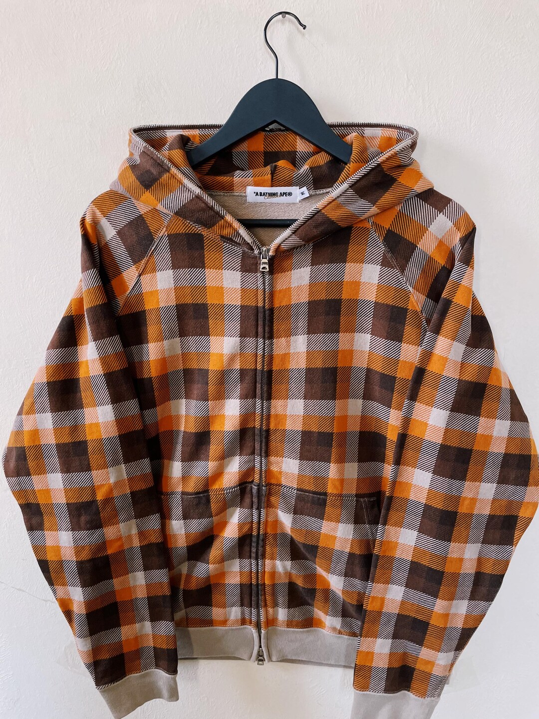 Vintage Y2K Bape A Bathing Ape Check Fullzip Hoodie Brown / Orange - Etsy