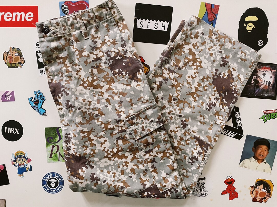 Vintage Supreme 2002 Desert Arid Flecktarn German Camo Cargo Pants Grey ...