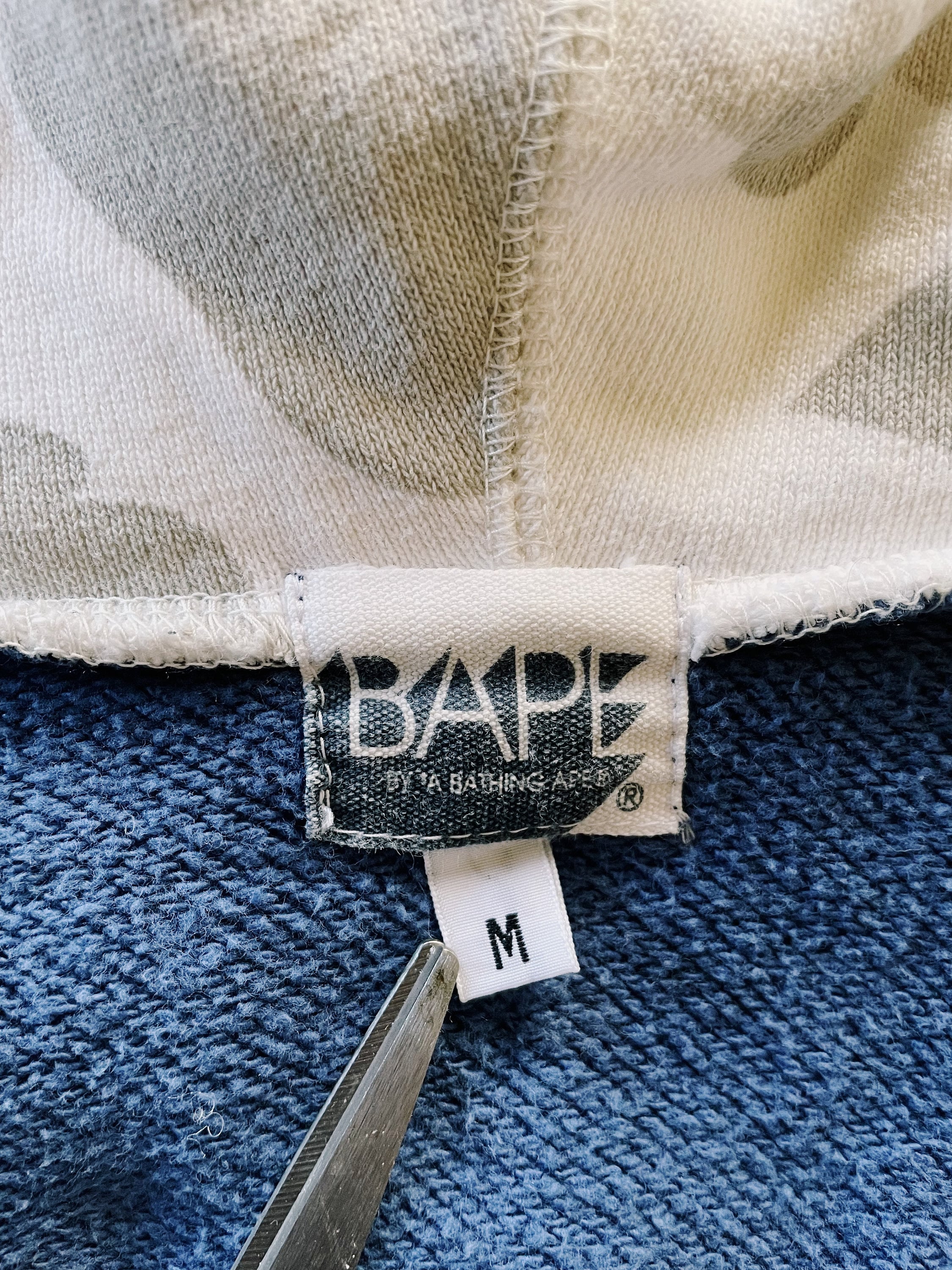 Vintage Y2K Bape A Bathing Ape Crazy Color Camo Full Zip Hoodie White ...