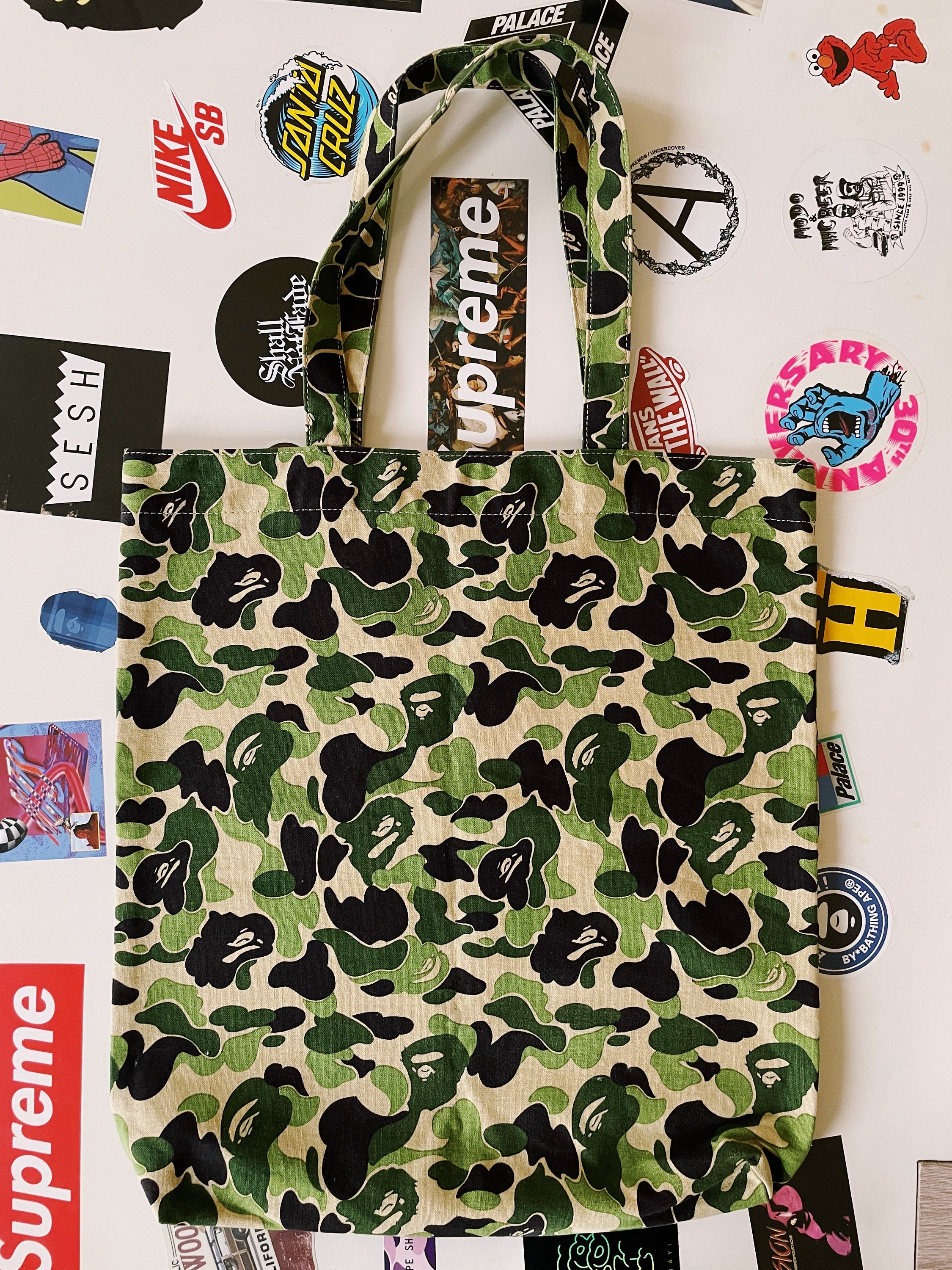 Vintage Y2K Bape A Bathing Ape ABC Camo Tote Bag Green - Etsy