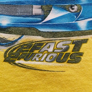 Vintage 2003 2 Fast 2 Furious Promo T-shirt Yellow - Etsy