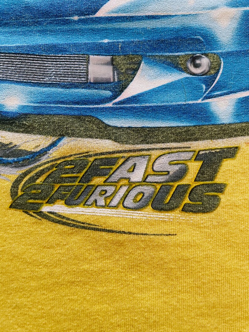 Vintage 2003 2 Fast 2 Furious Promo T-shirt Yellow - Etsy