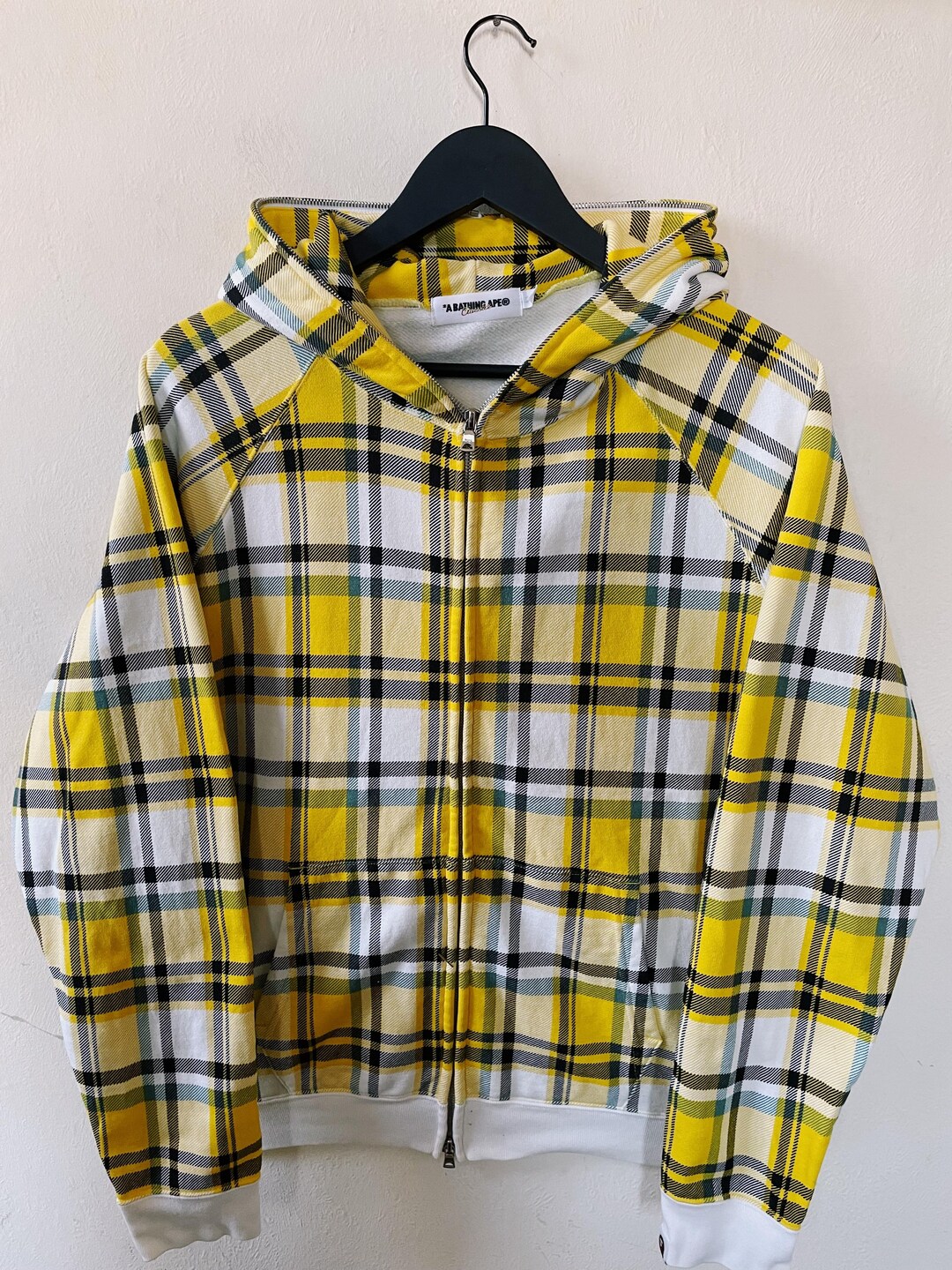 Vintage Y2K Bape A Bathing Ape Osaka Limited Check Plaid Fullzip Hoodie ...