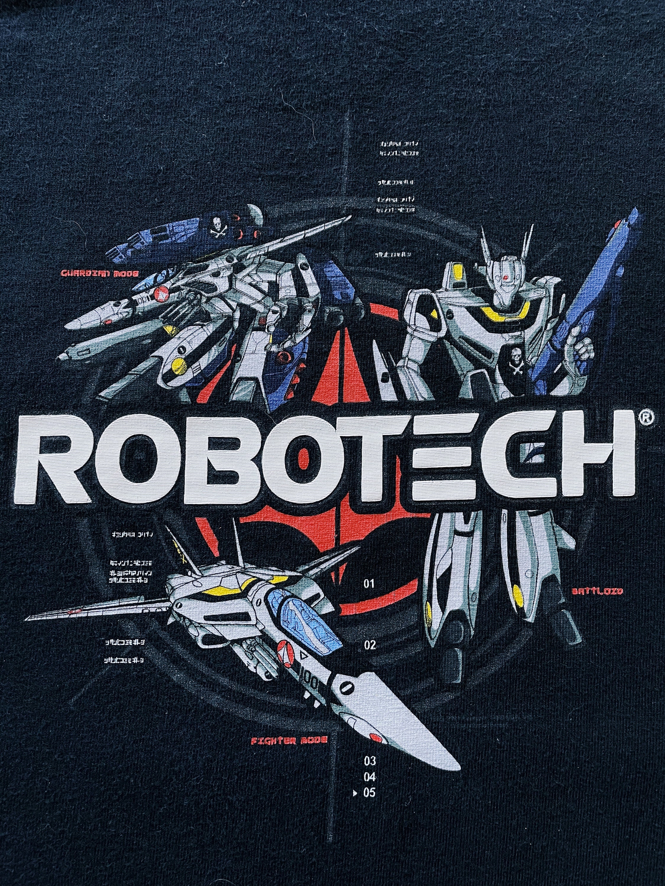 Vintage 90's Robotech ODM T-shirt Black - Etsy