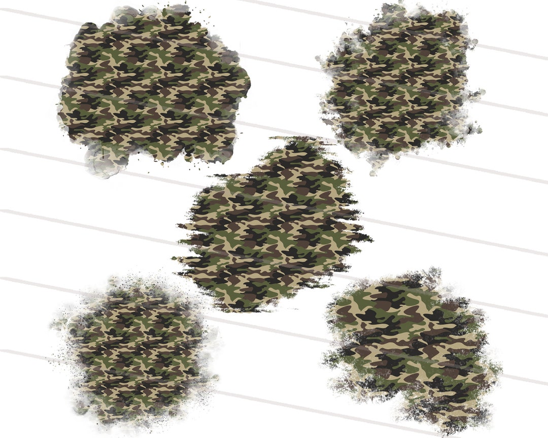 Distressed Camo Print Patches PNG, Camo Patches, Camouflage Patch ...