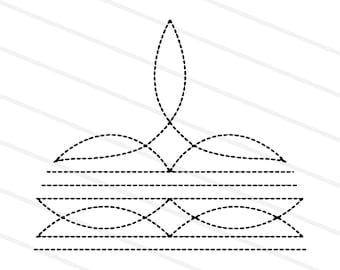 Western Boot Stitch Stitching Digital Download You Get 2 Colors Black ...