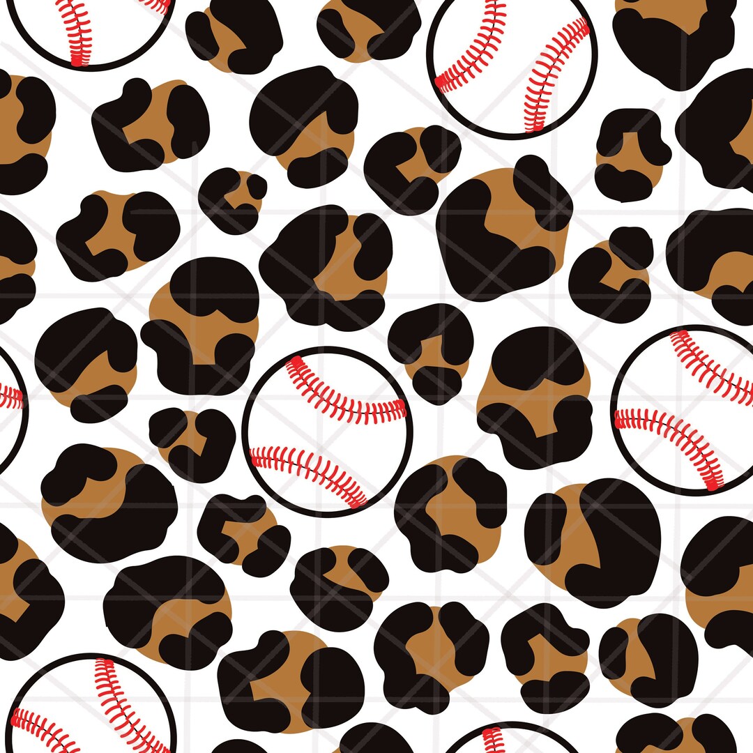 Seamless Baseball Leopard Png, Sublimate Download, Digital Paper ...