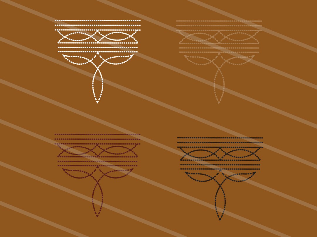 Western Cowboy Boot Toe Stitch Graphic SVG - Etsy