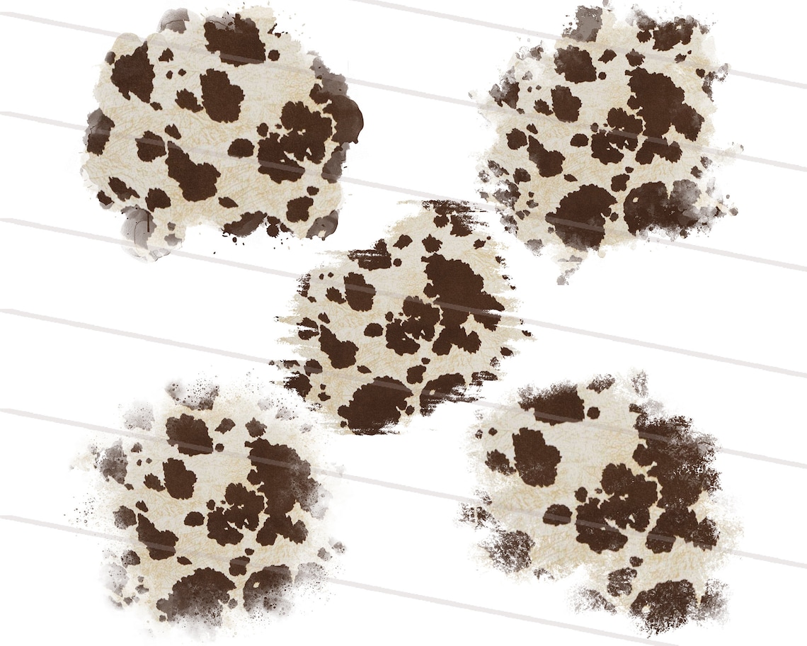 Distressed Cow Print Patches PNG Cow Patches Western Patch - Etsy