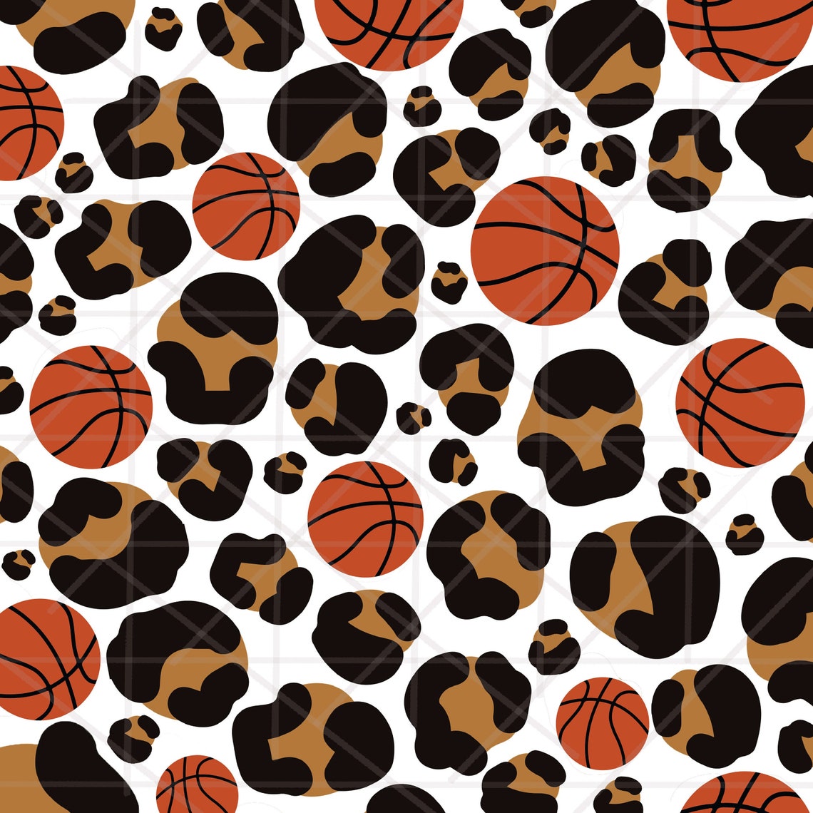 Seamless Basketball Leopard Png Sublimate Download - Etsy