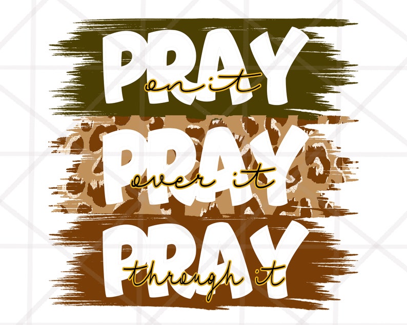 2 Design Pray PNG Christian Png Leopard Pattern Jesus - Etsy