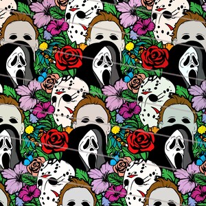 3X Halloween Floral Seamless Pattern Halloween Digital Paper - Etsy