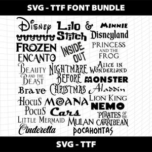 Cartoon Font Bundle SVG TTF Cricut Cutting Invitation Christmas ...