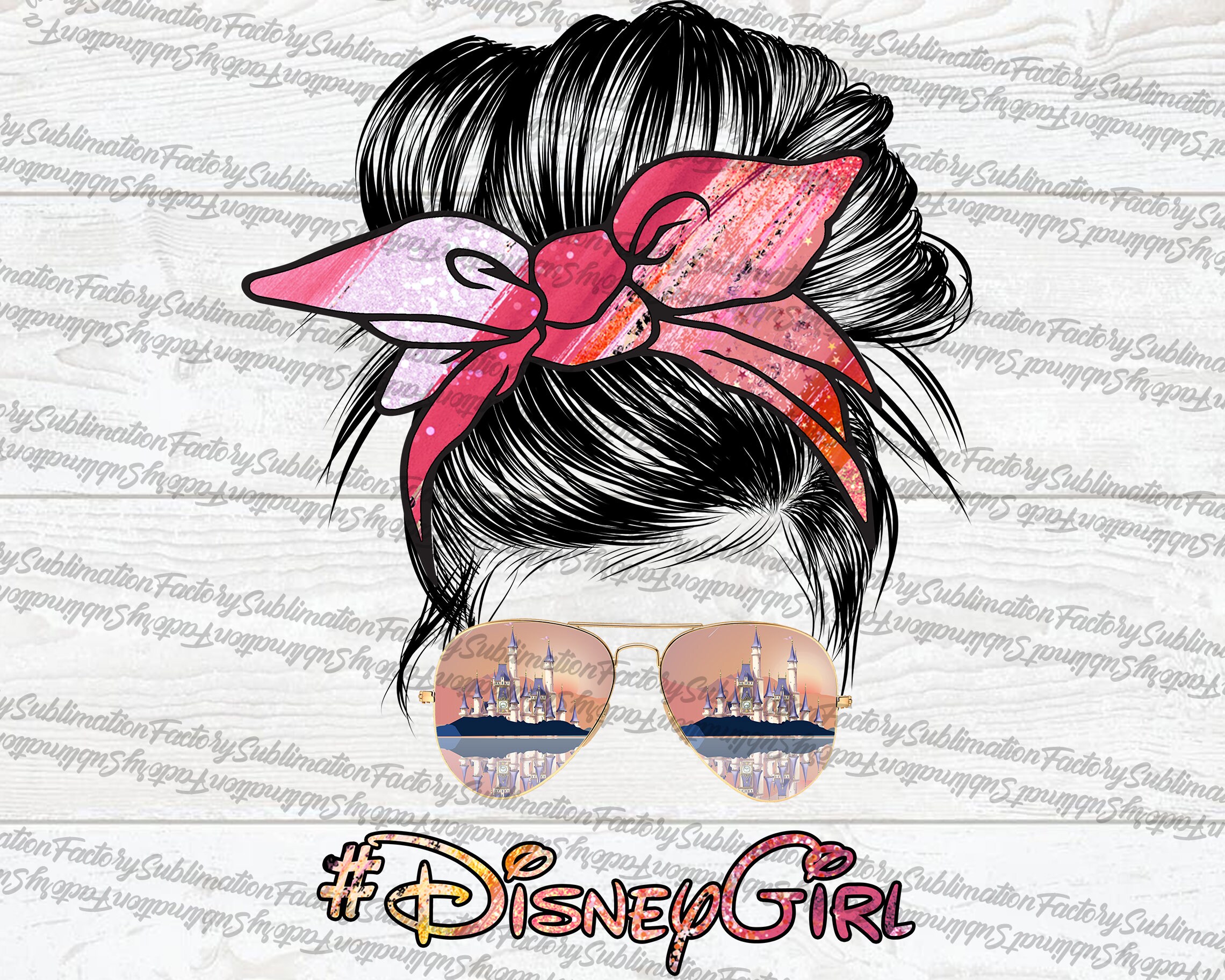 4X DISNEYMOM Messy Bun PNG Bundle, Princess Sublimation Png Pack ...