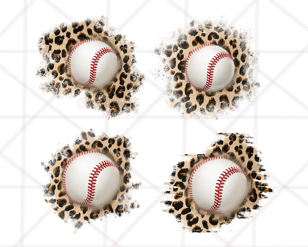 Leopard Baseball Patches PNG Bundle, Baseball Splash PNG Pack, Baseball ...